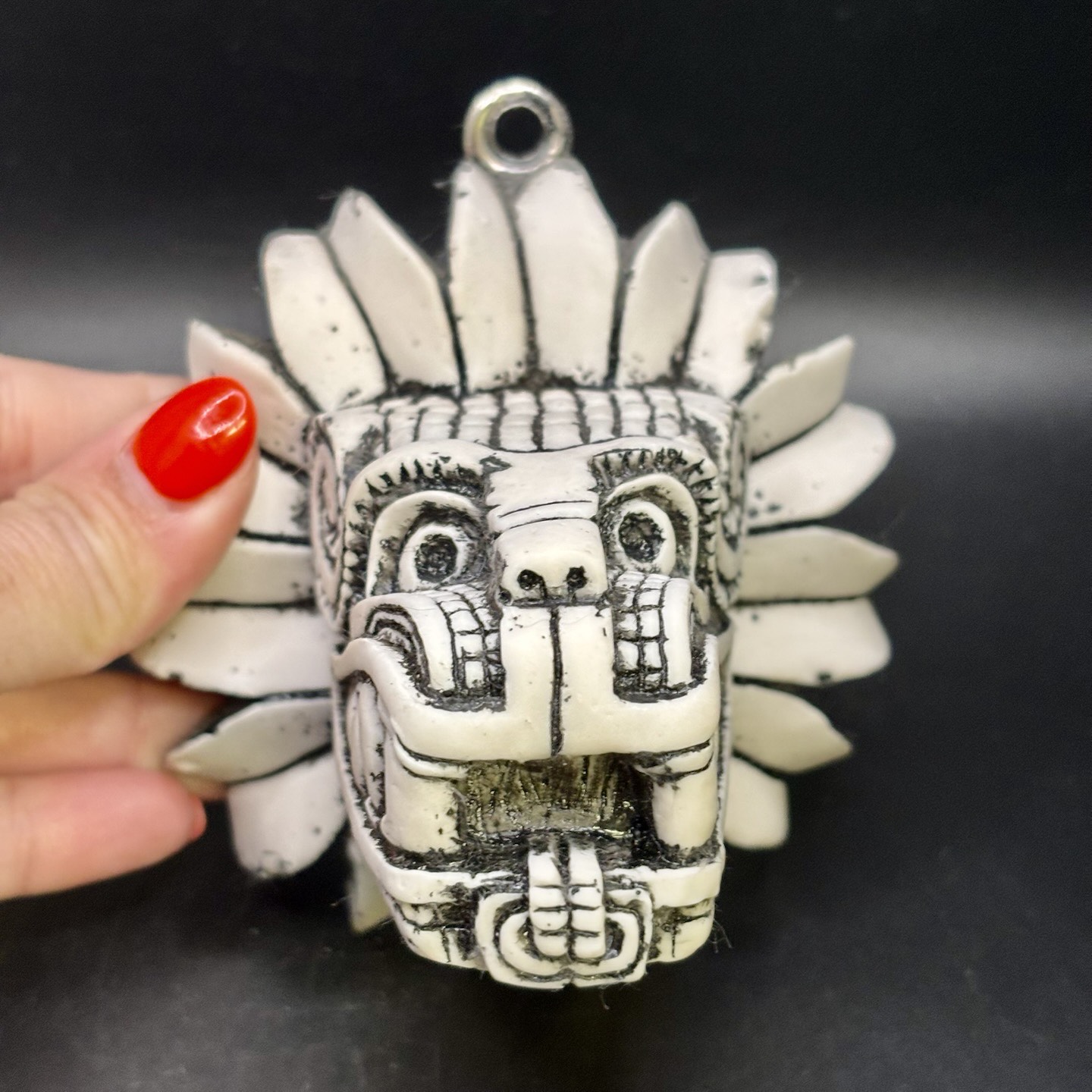 Mexican Mayan Deity Wall Hanging 3.5”x4”