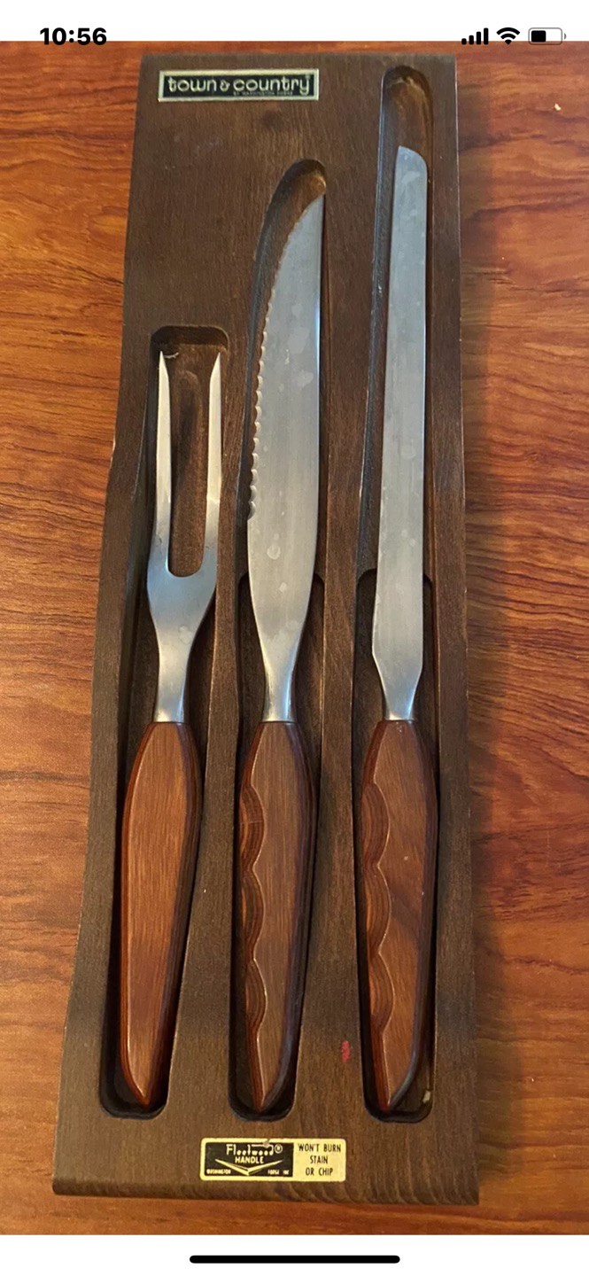 Town & Country By Washington Forge Fleetwood Handle Carving Set 3 Piece