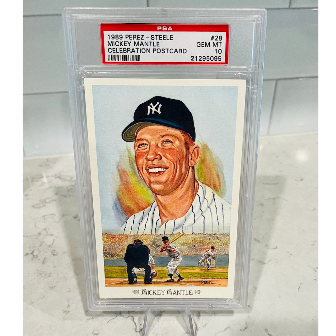 1989 Perez-Steele Mickey Mantle Celebration Postcard PSA 10 /10000