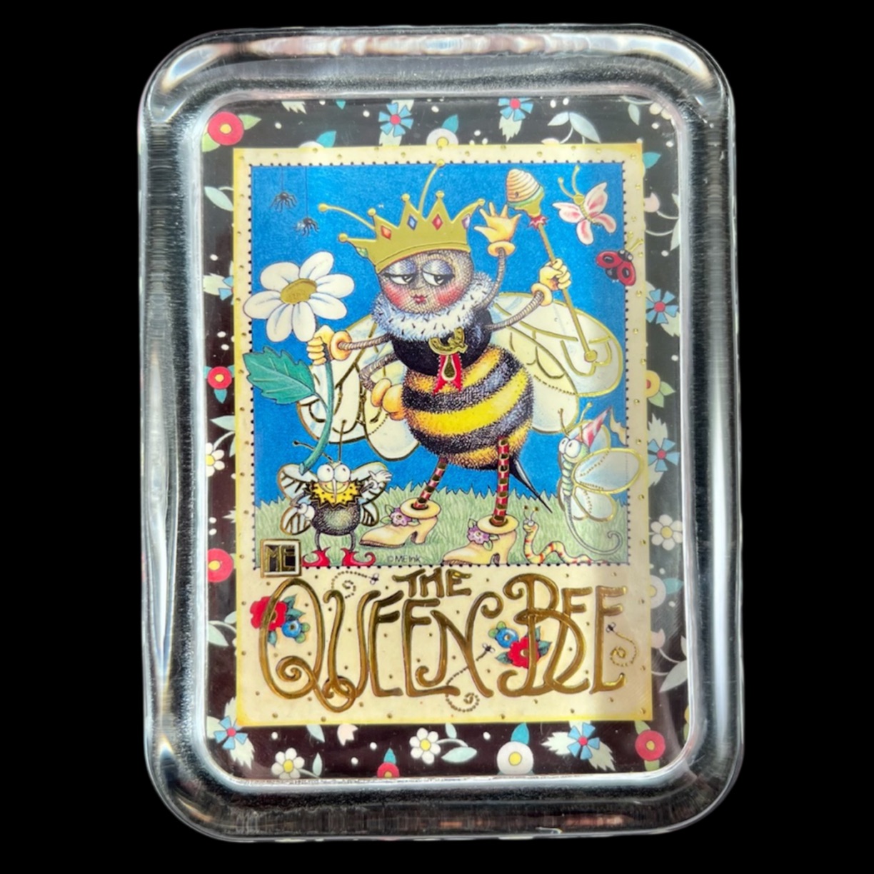 Mary Engelbreit The Queen Bee Glass Paperweight Punch Studio ...