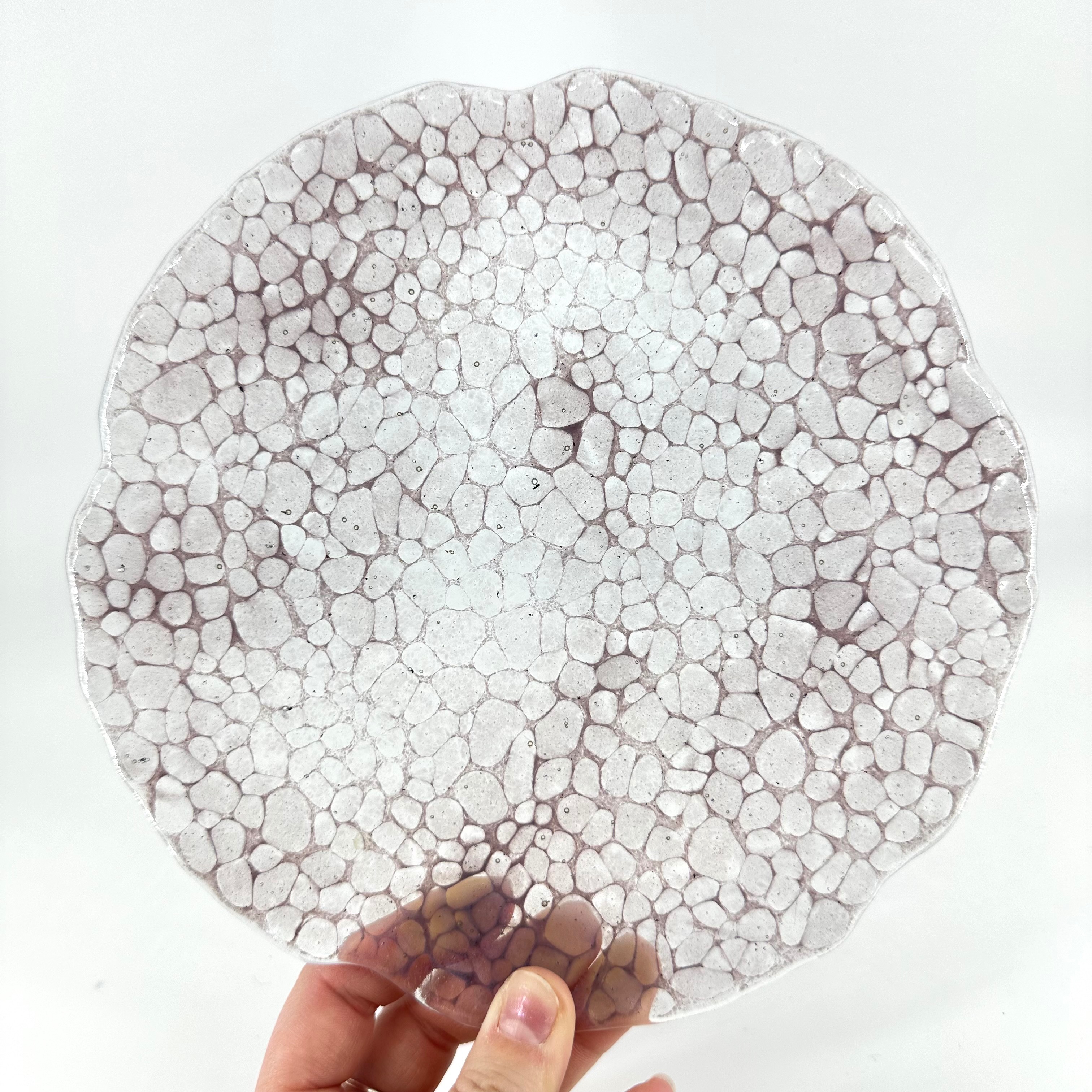 Purple Textured Glass Plate