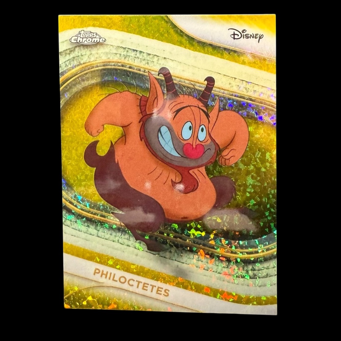 Philoctetes 2025 Topps Chrome Disney Yellow Mini Diamond Refractor Hercules