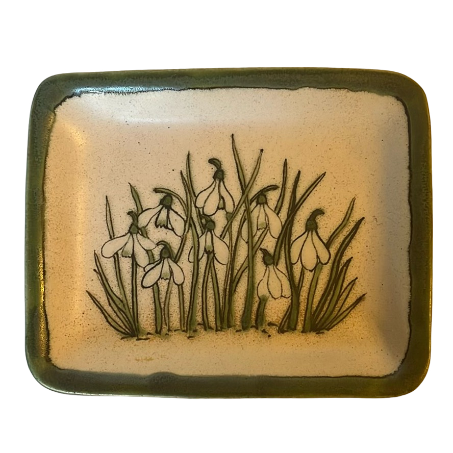 Maya Bohler Studio Art Pottery Floral Tray Roanoke VA