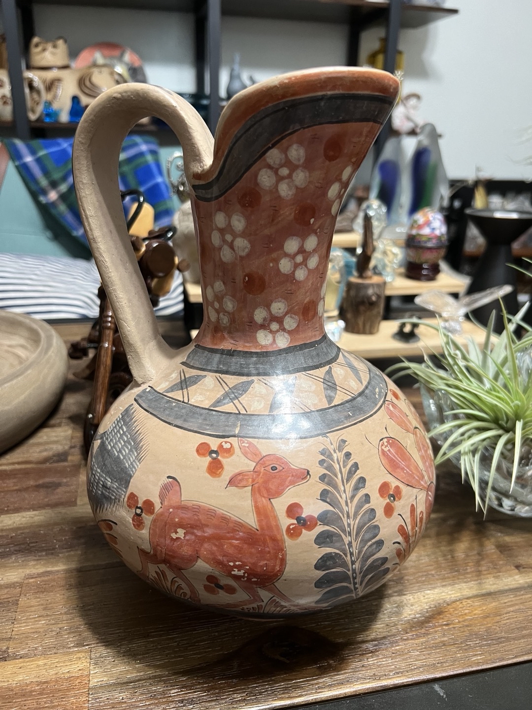 Vintage Tonala Deer Jug