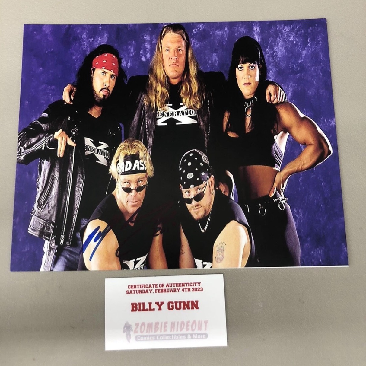 AEW BILLY GUNN Signed 8x10 WWE HOF DX Autograph STORE COA
