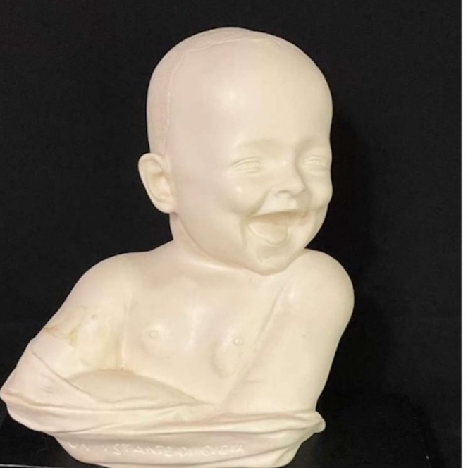 Instant Joy White Plaster Baby Bust Un Istante DI Gioia Rare ART LIMI ...
