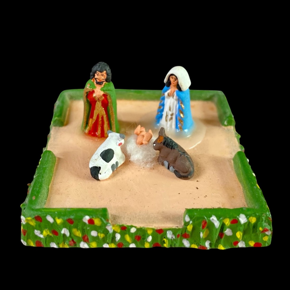 Mini Clay Nativity Scene - El Salvador AS IS