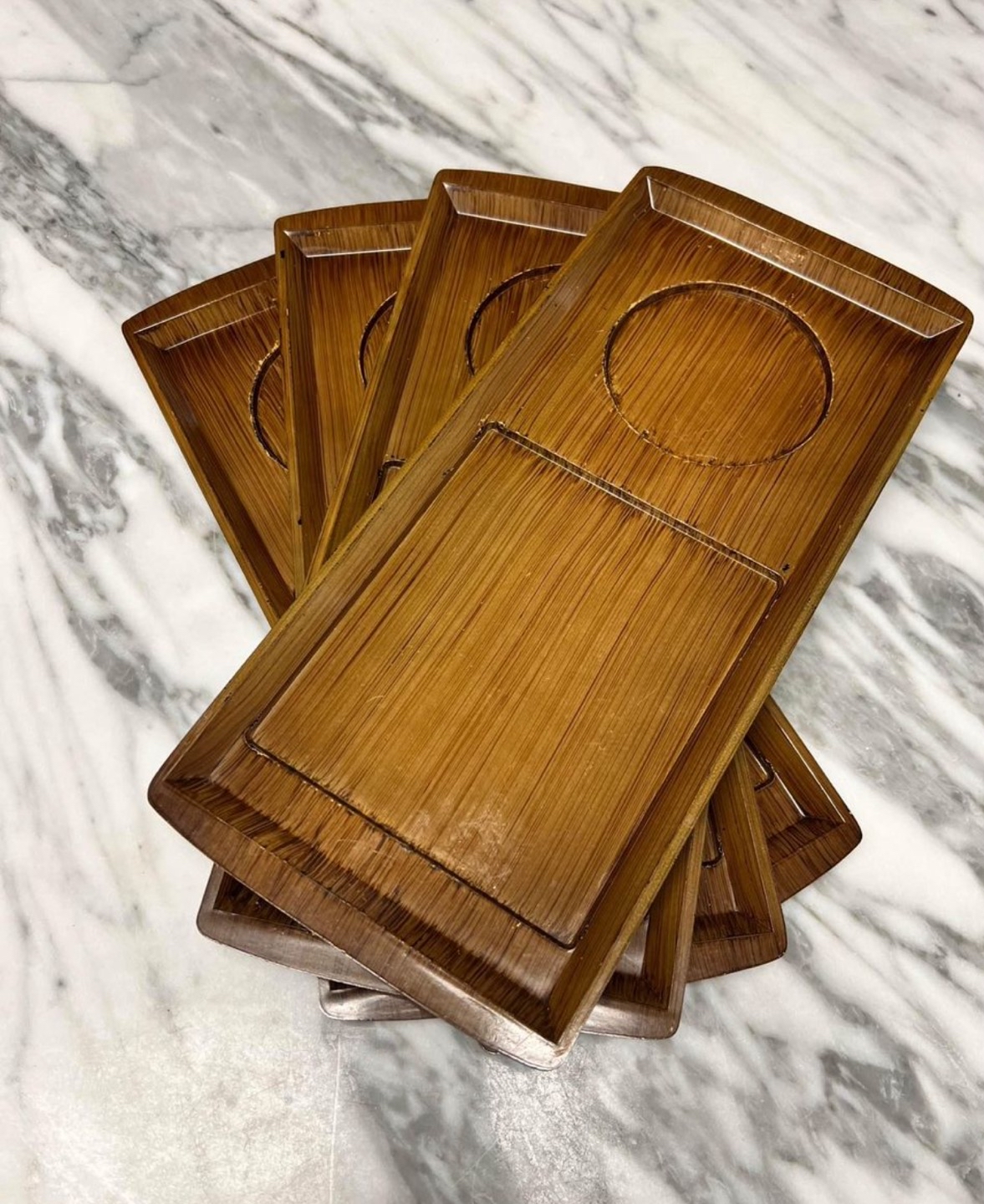 MCM Wood Look Party Trays