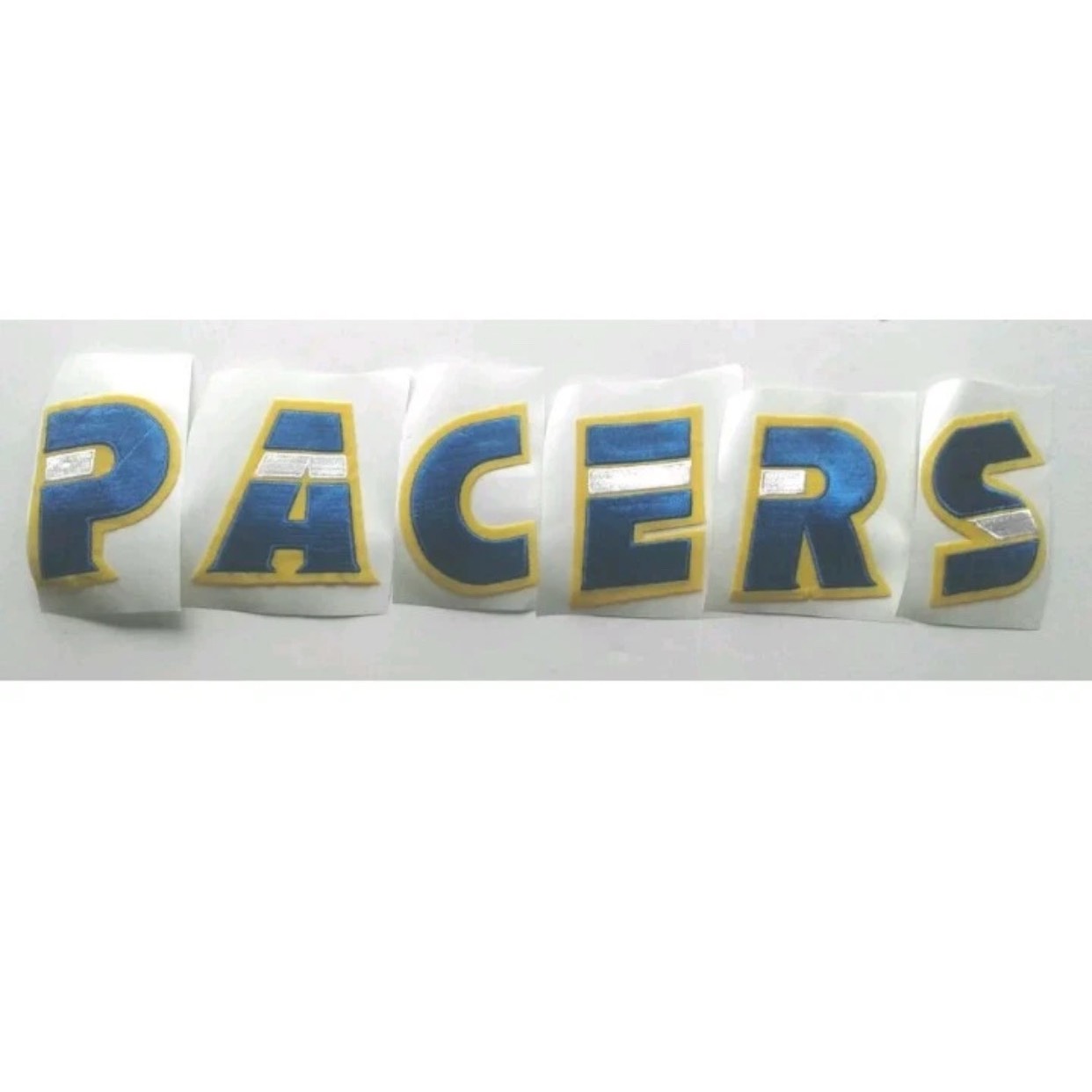 10 sets PACERS Jersey Uniform Jacket Shirt Embroidered Letters Iron Sew ...