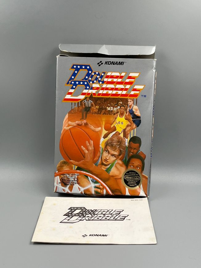 1987 Vintage Konami Double Dribble Video Game Box & Instructions Only ...