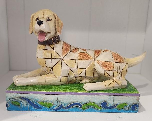 Jim Shore "Lucky" Yellow Labrador Dog Statue 2009