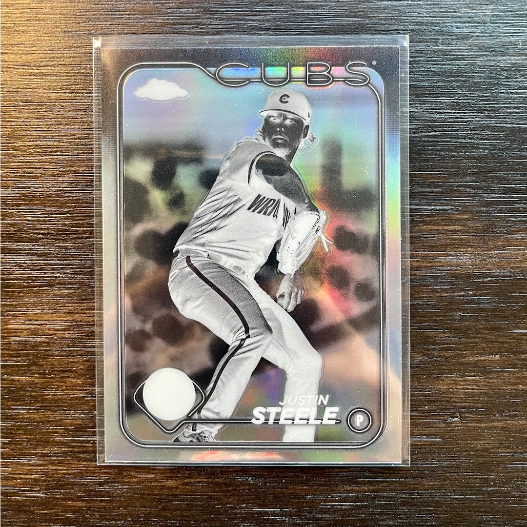 Justin Steele (Chicago Cubs) 2024 Topps Chrome Negative Refractor #258