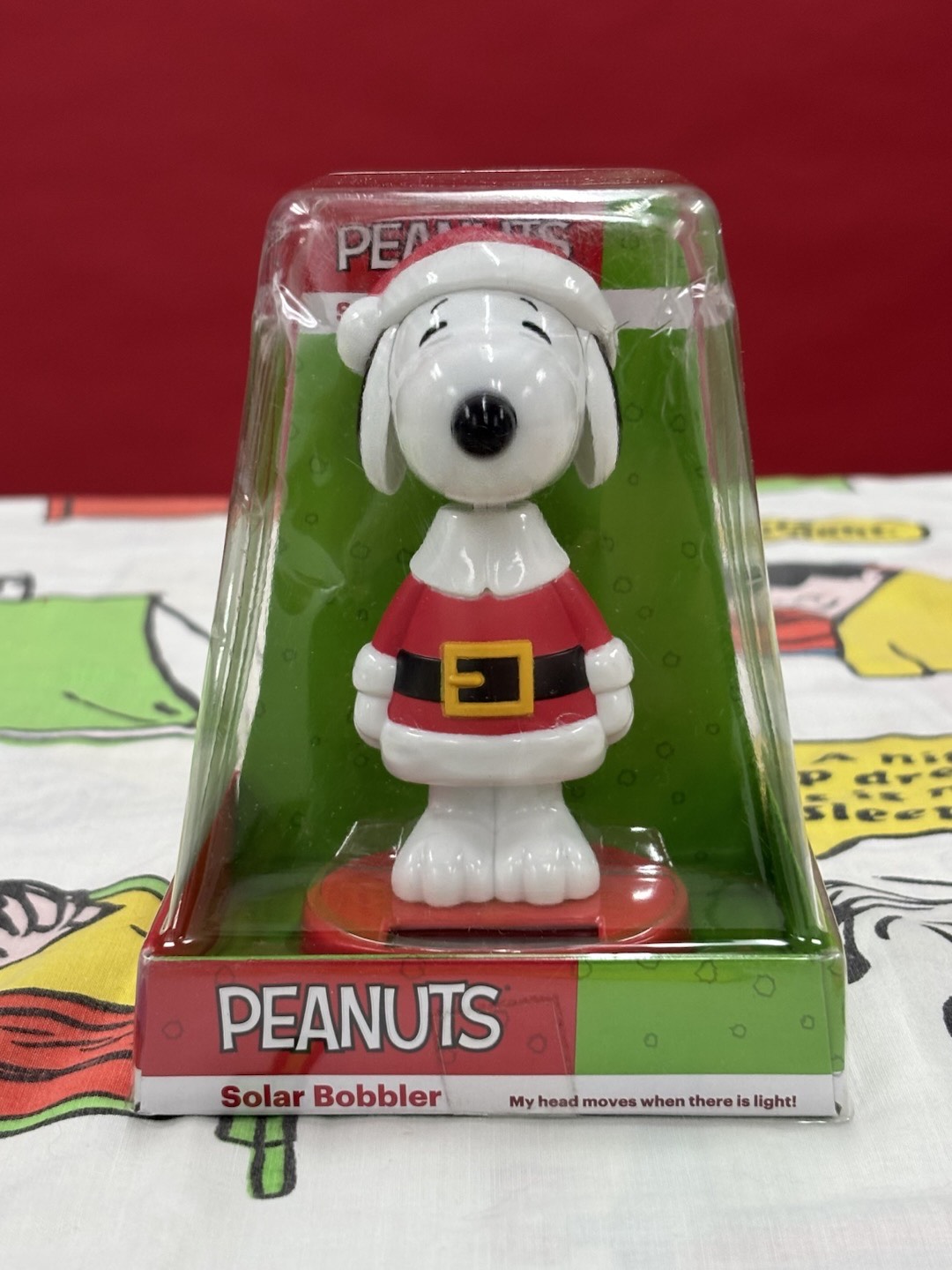 Santa Snoopy Solar Bobbler
