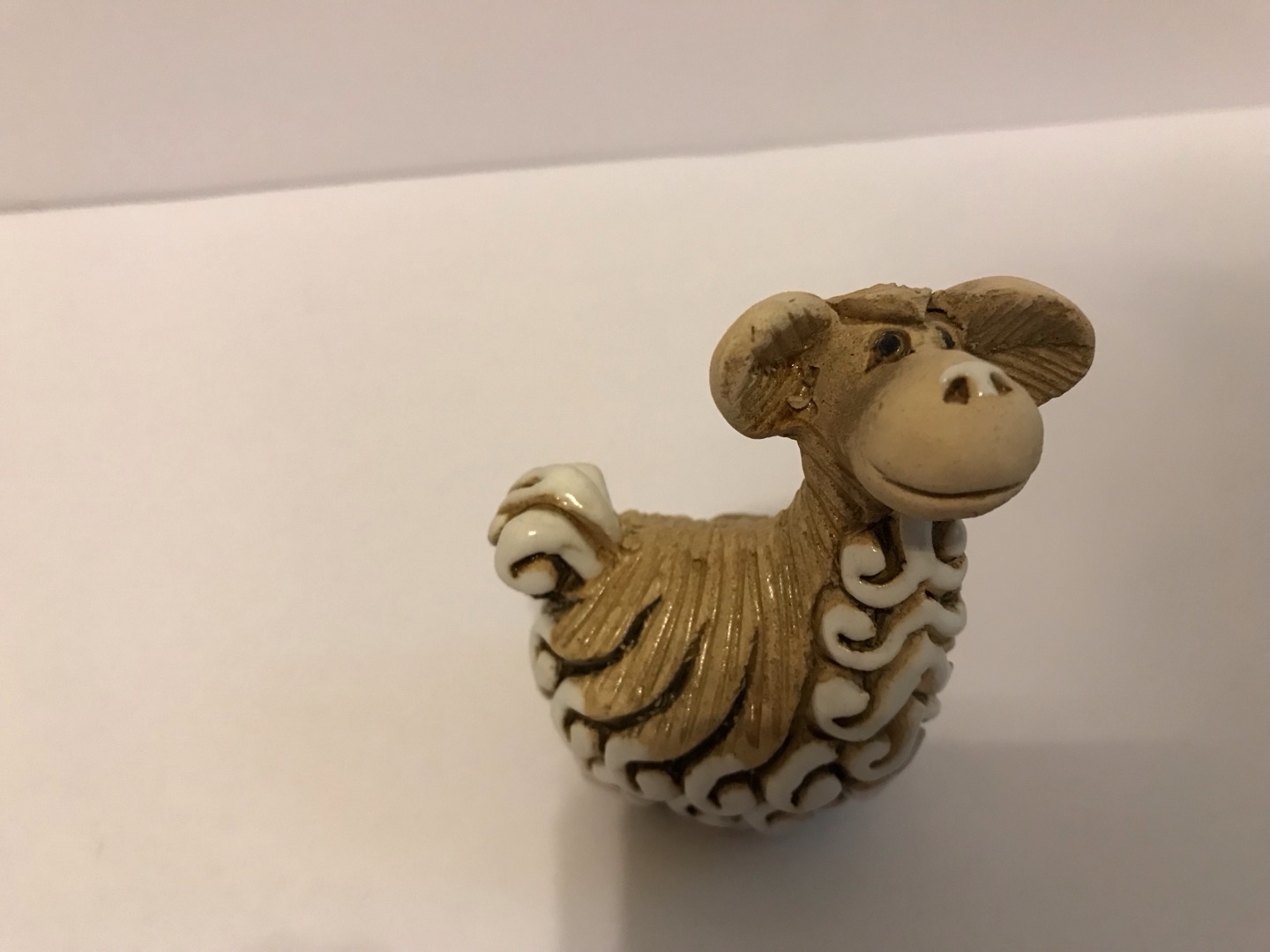 Vintage Artesania Rinconada Baby Llama Alpaca Art Pottery Figurine