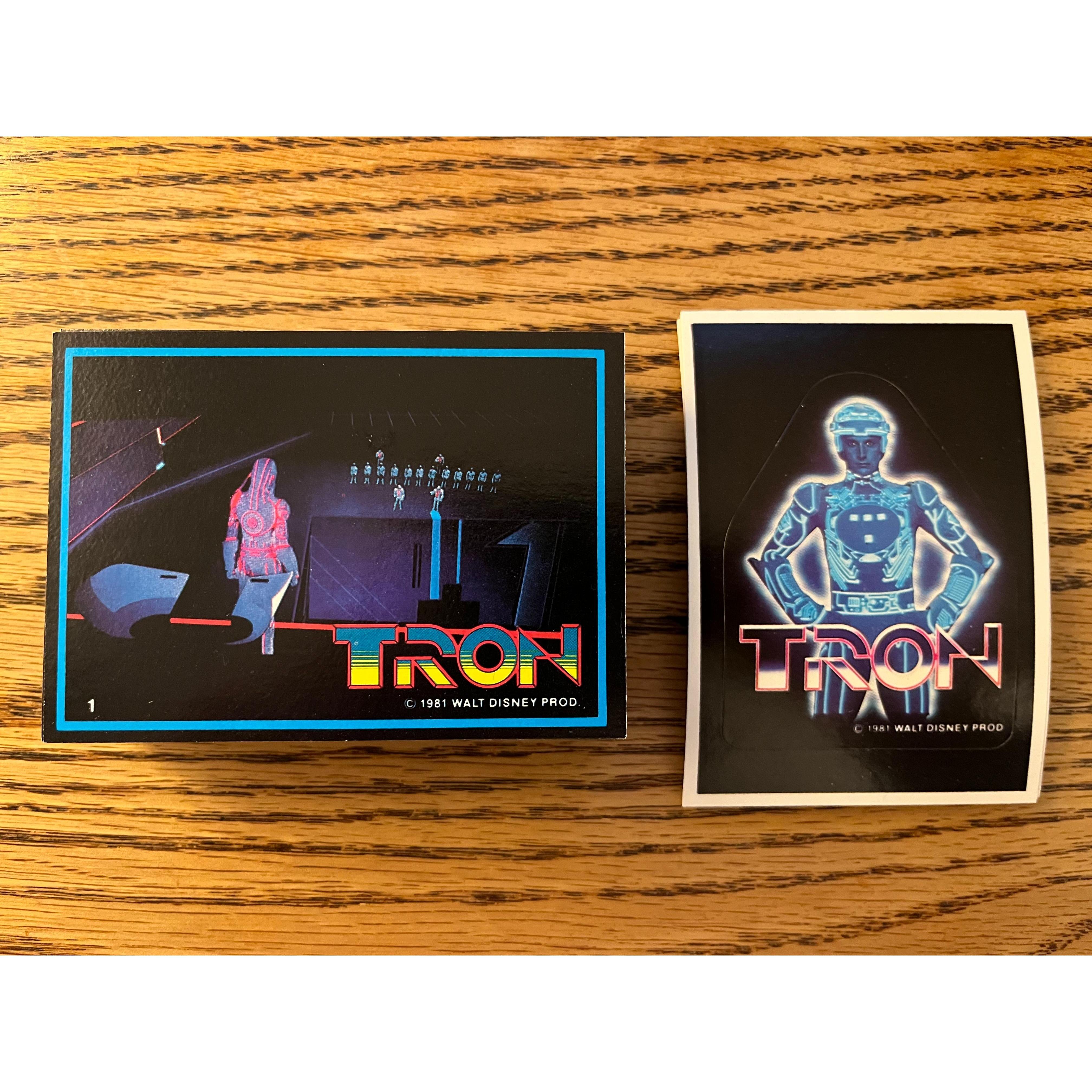 1981 Donruss Disney's TRON trading card/sticker set COMPLETE 66 cards 8 ...