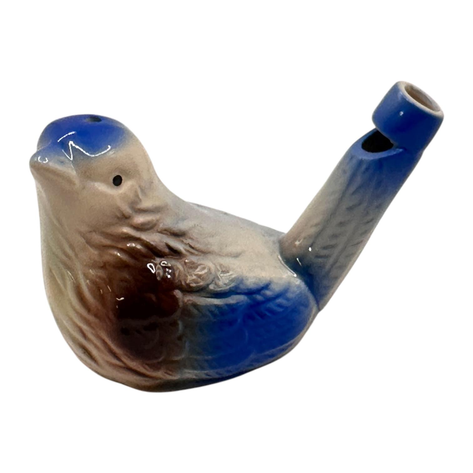 Vintage Bluebird Ceramic Whistle Figurine Functional Works