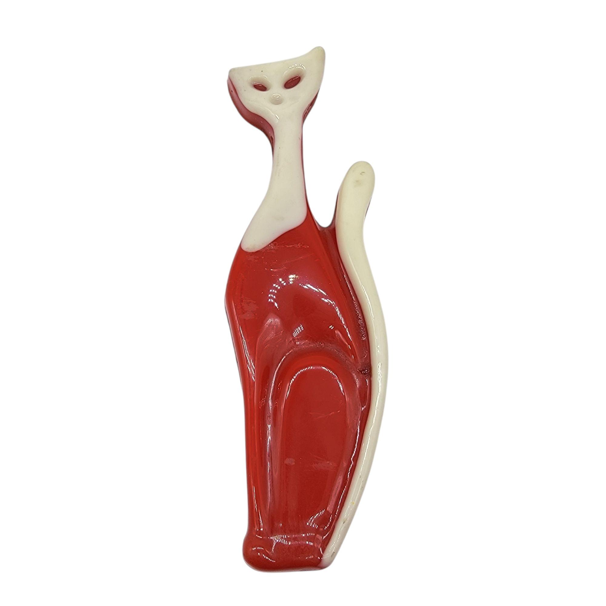 Lucite Atomic MCM Flat Cat Wall Hanging