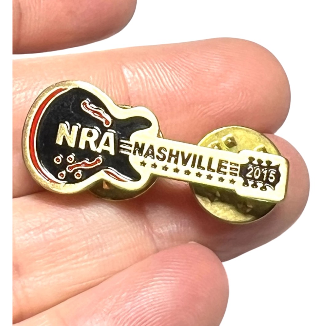 NRA Nashville 2015 Convention Collectors Lapel Pin. Guitar Shaped. Gold ...