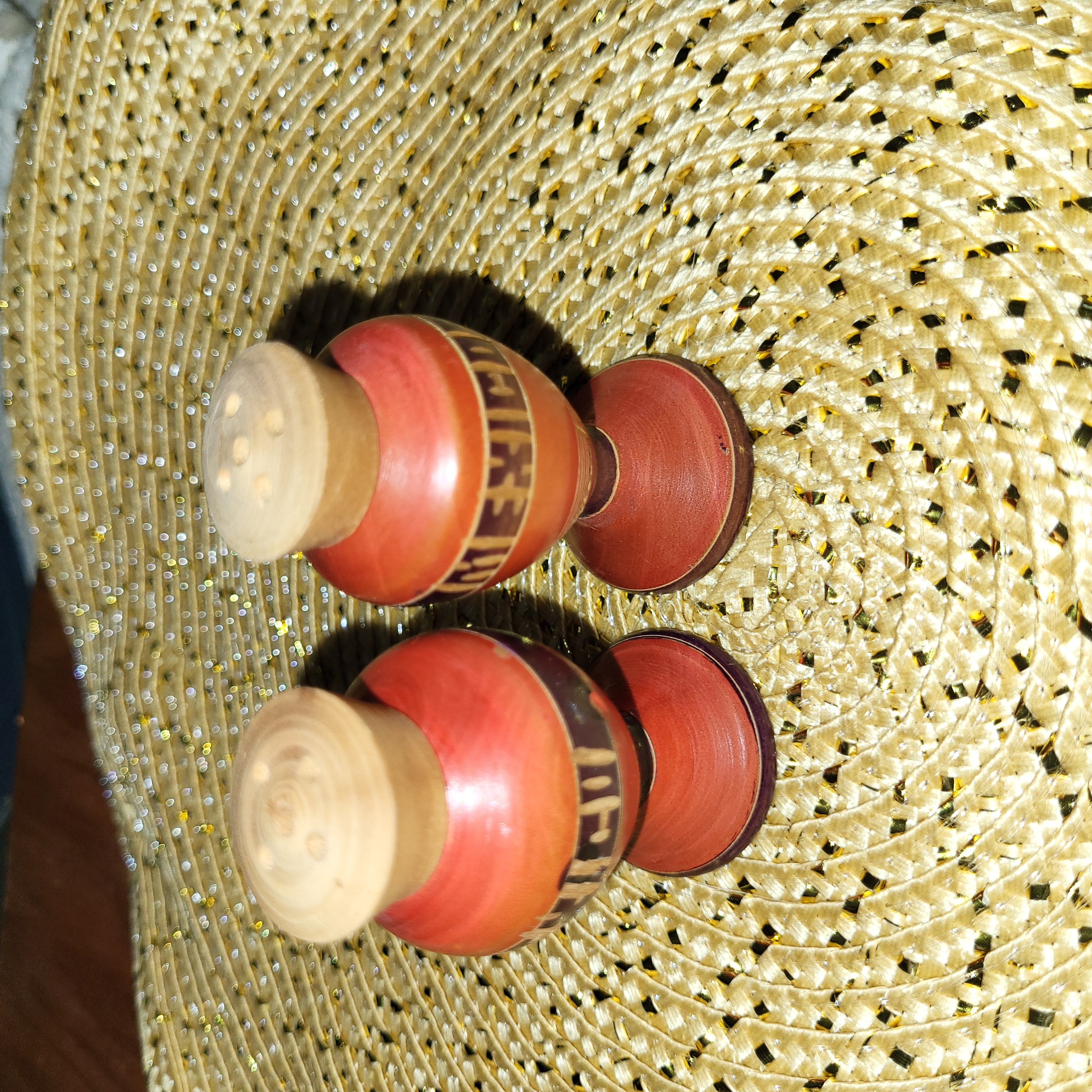 Vintage Wood Mexico Shakers