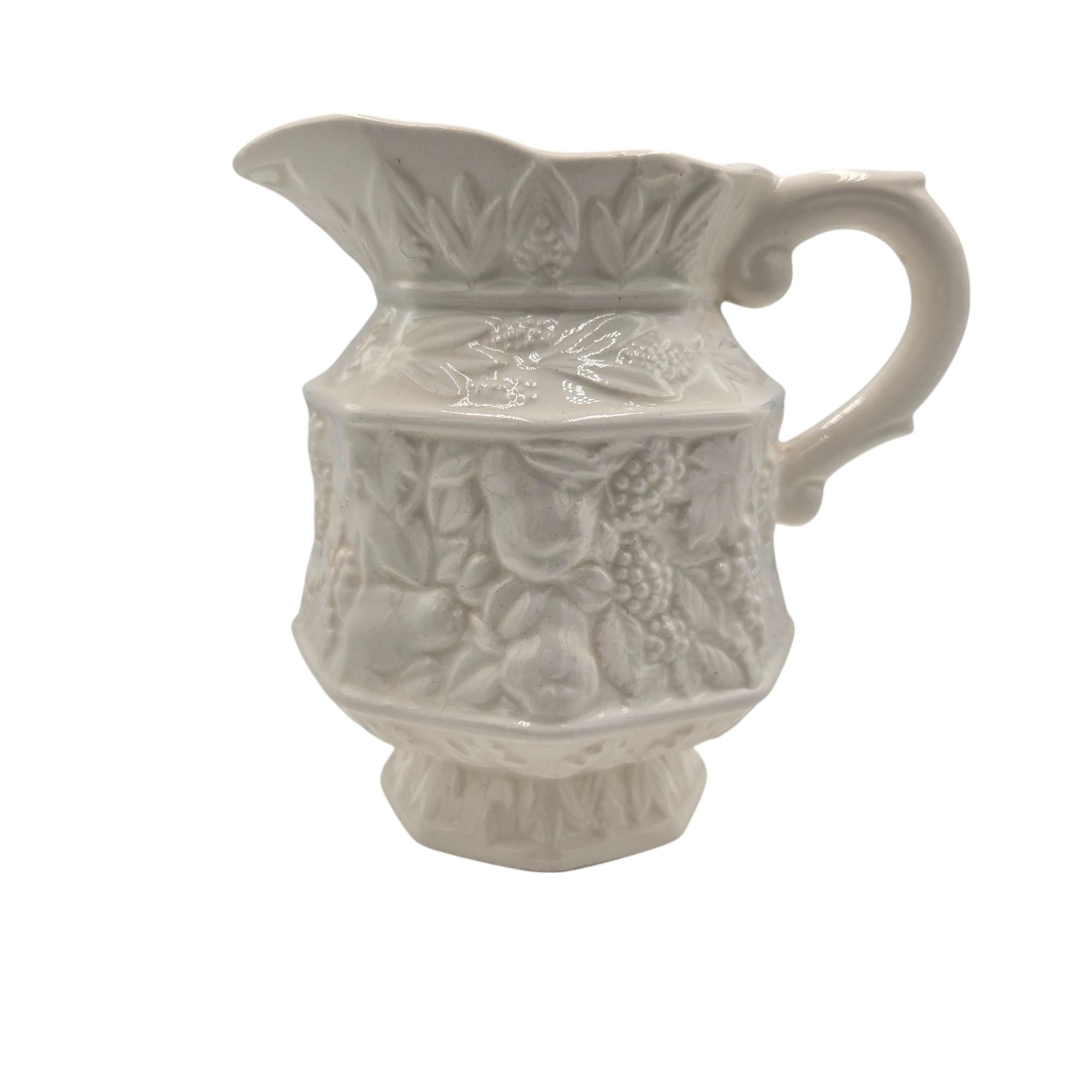 Vintage Lefton Creamer Pitcher Embossed Fruit H6369 Japan