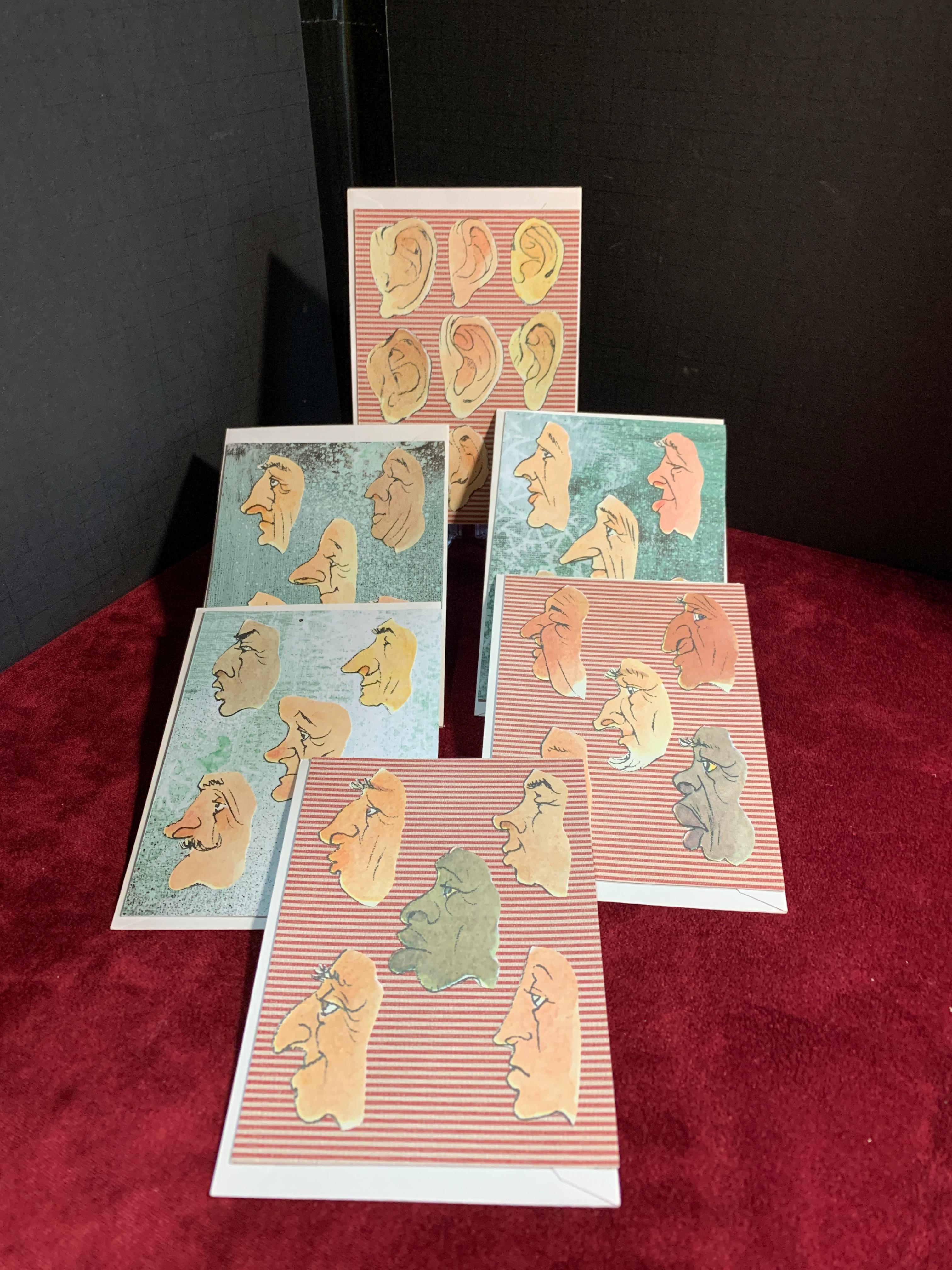 6 Faces & Ears Cards