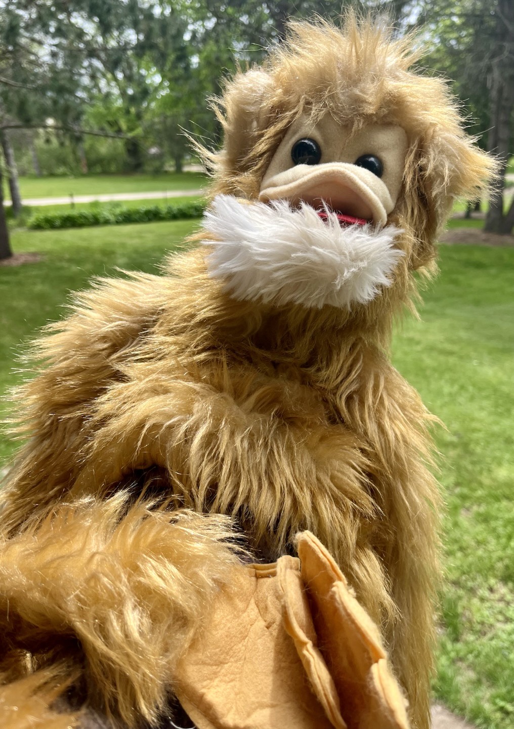1980 Joy Times Orangutan Full Body Hand Puppet Great Ape 37” Long Mouth ...