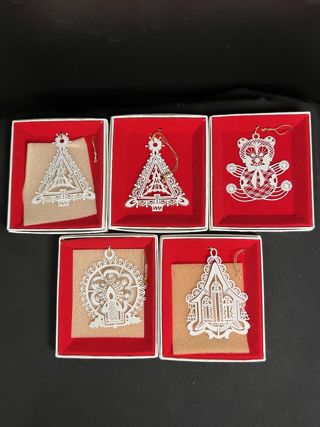 Individually Packaged Winterlace by Tamerlane Dainty Whimsical Pop Up Ornaments-Set of 5