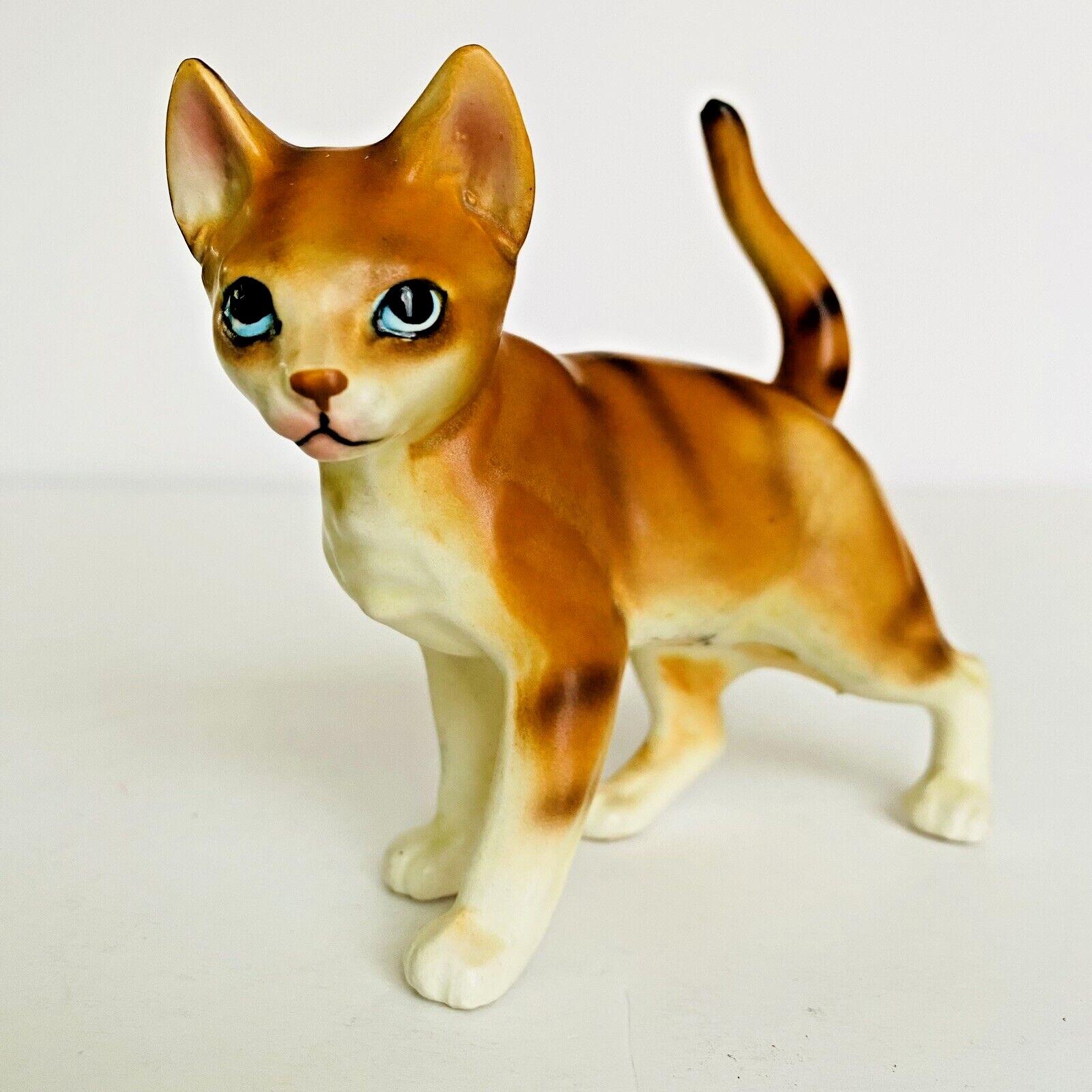 ESD Japan Hand Painted 4.5" Ceramic Walking Orange Tabby Kitty Cat ...