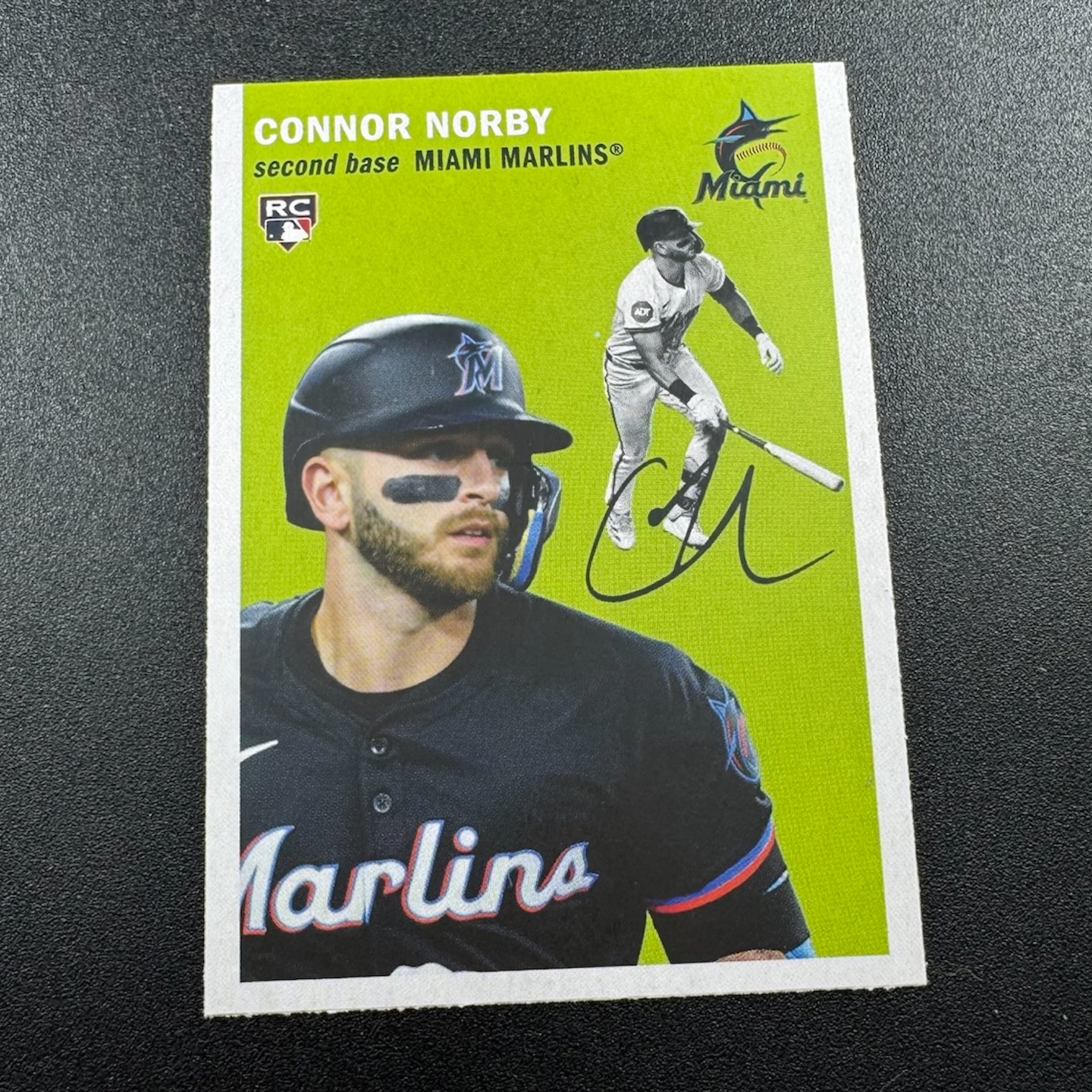2025 Topps Heritage Baseball Connor Norby Miami Marlins Rookie 25th ...