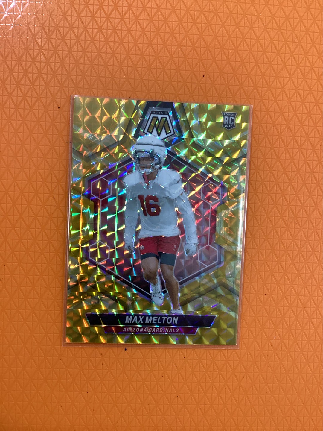 2024 Panini Mosaic Max Melton Yellow Reactive Prizm #343 RC Arizona ...