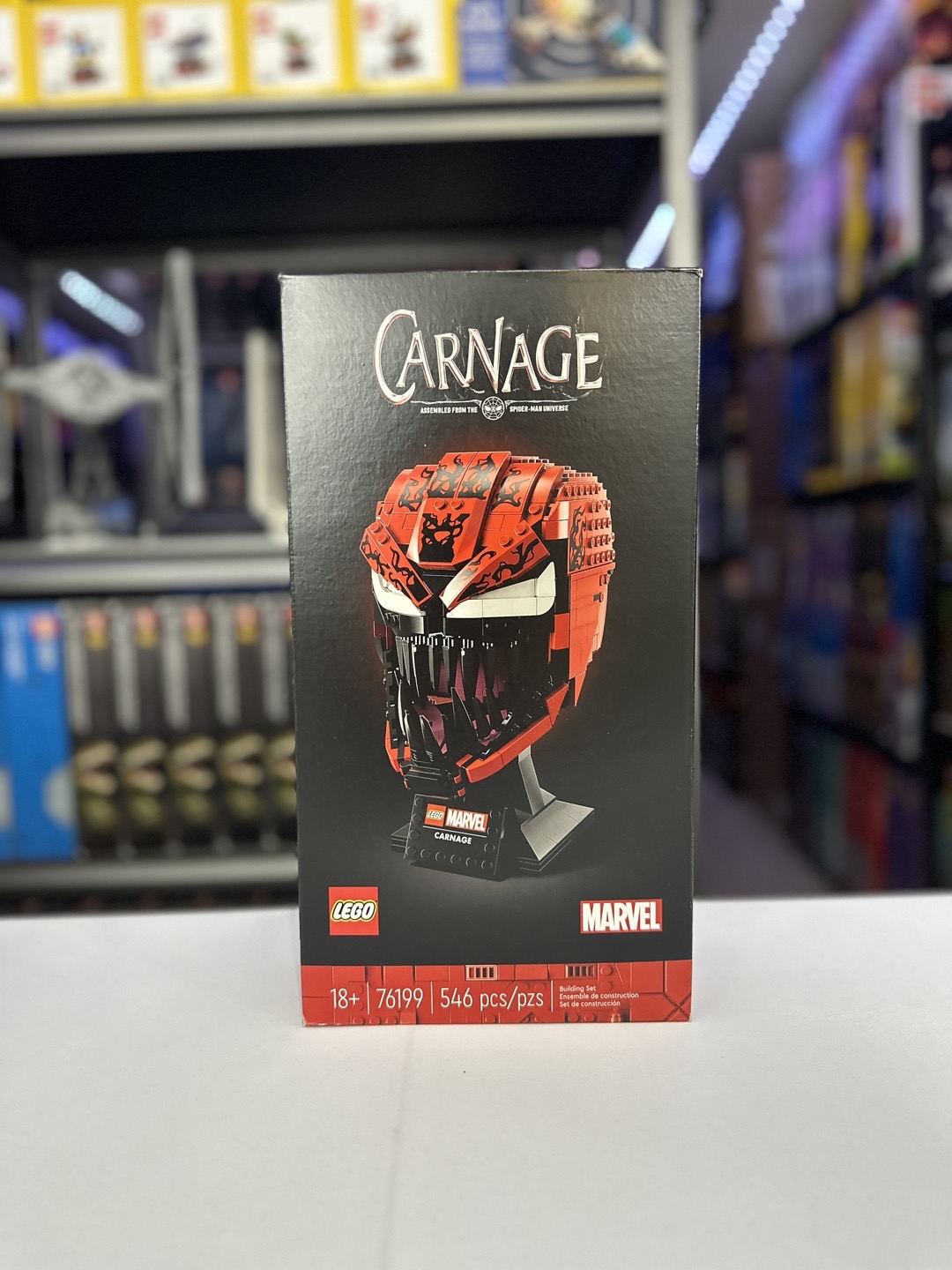 LEGO Marvel Spiderman Carnage Head / Helmet 76199, Brand New & Sealed