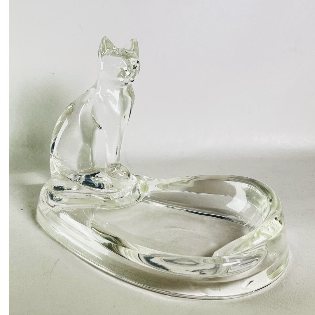 Lucite Cat Trinket Dish Catch All