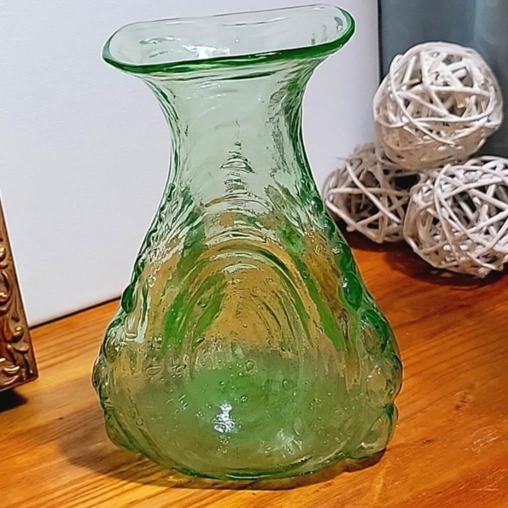 Vintage Neon Green Uranium Glass Vase