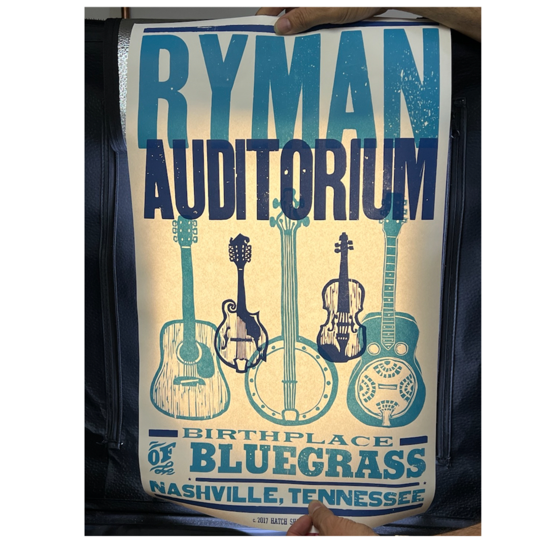 Ryman Auditorium Bluegrass Poster