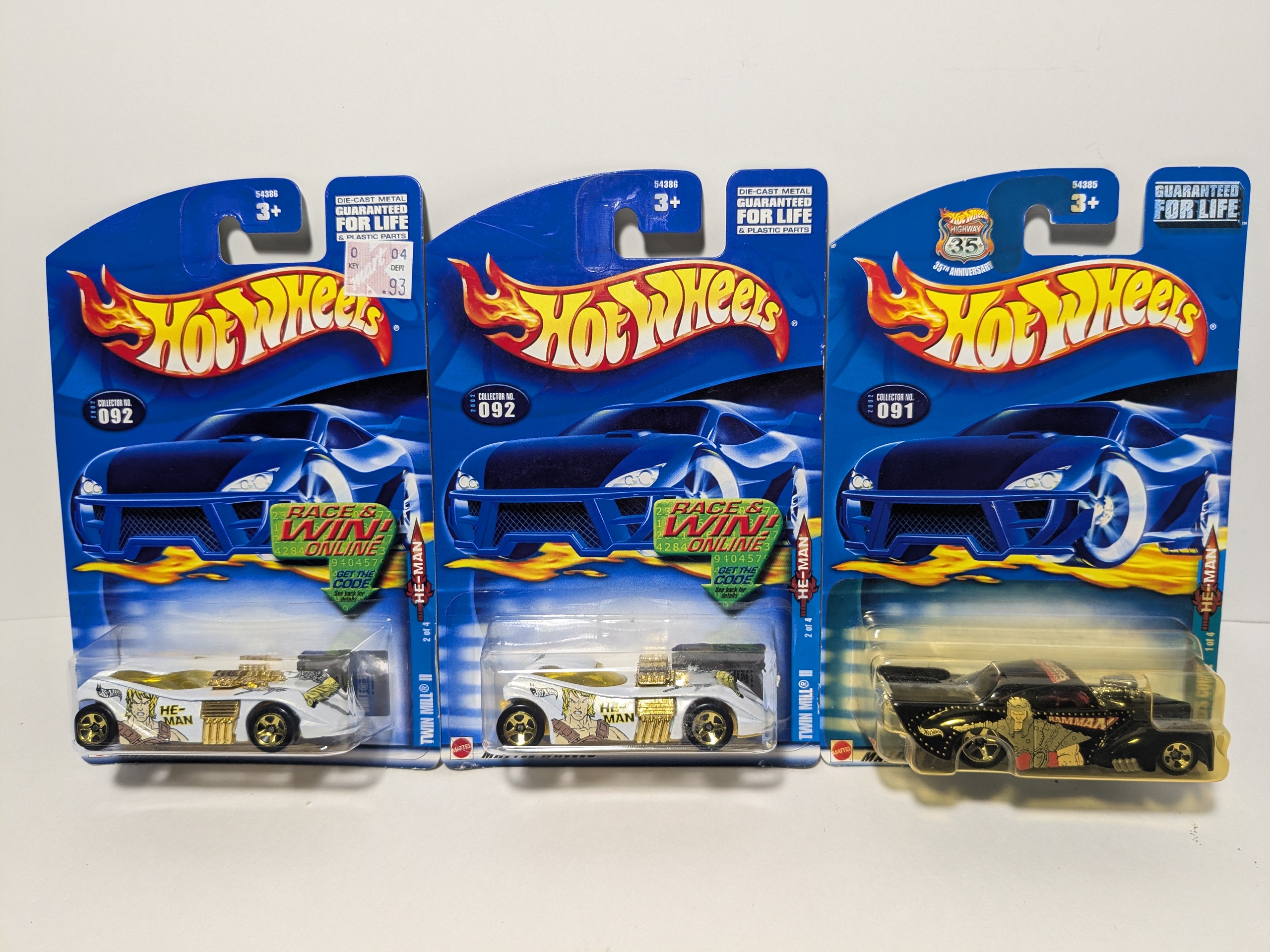 2002 Hot Wheels Masters of the Universe MOTU - 2x He-Man Twin Mill II ...