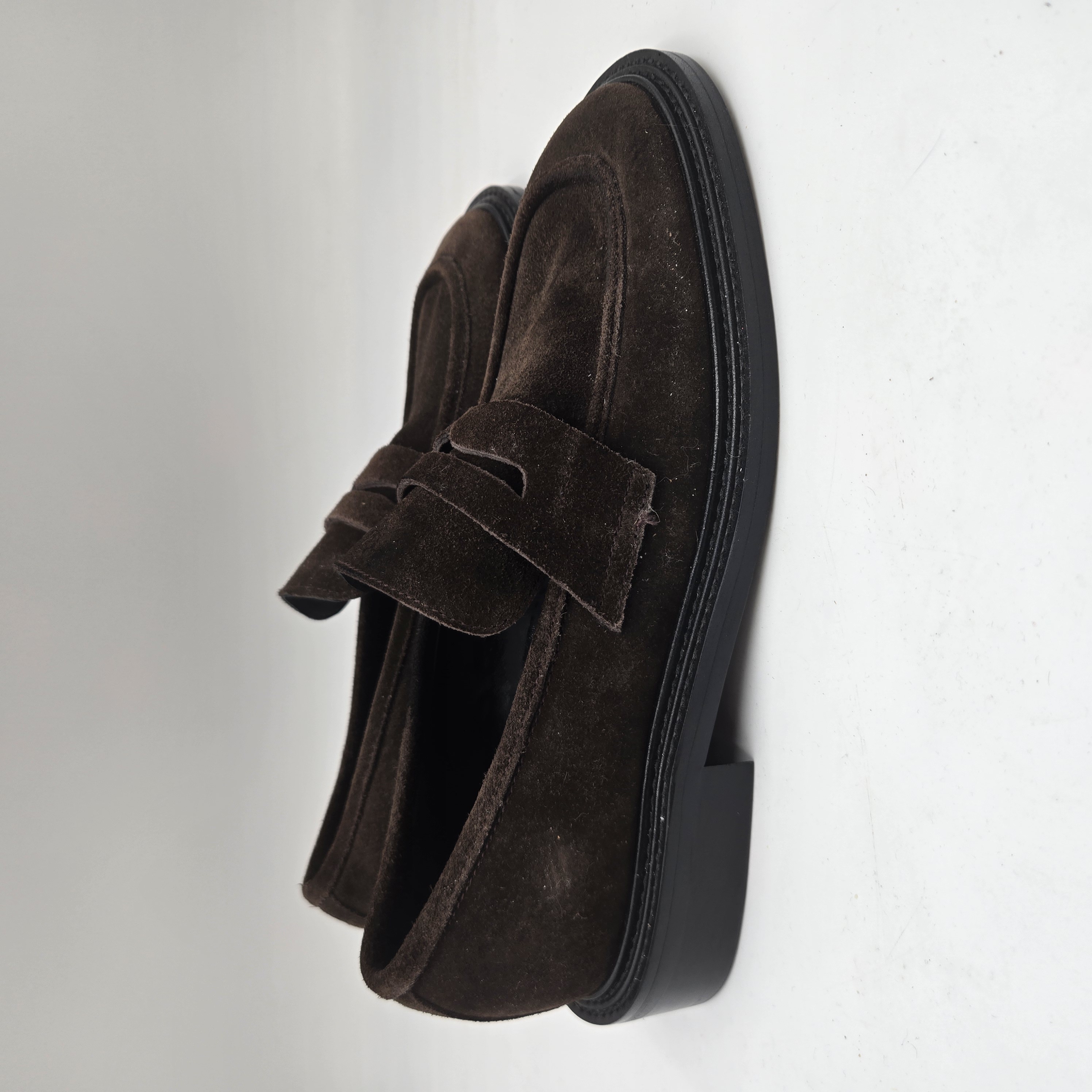 Romantic Move Penny Loafers Brown Suede Korean Sz 260 High Quality US 8 ...