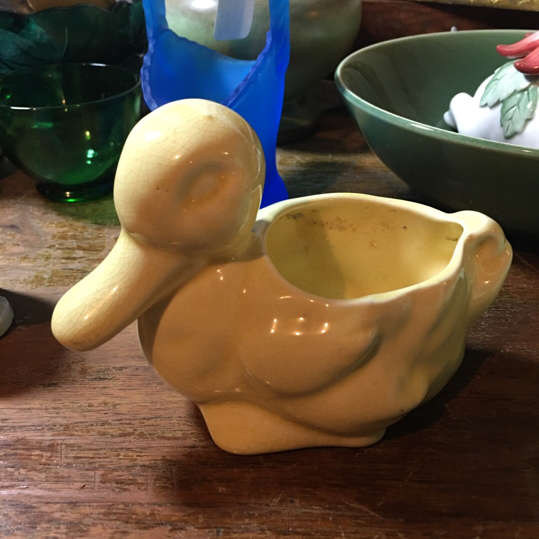 Yellow Duck Planter