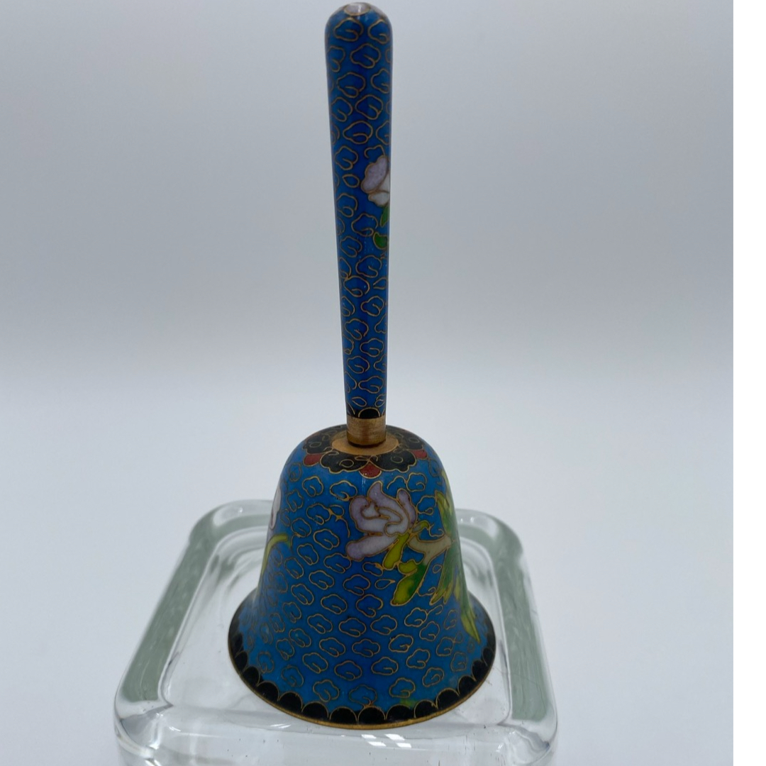 Vintage Cloisonne Blue Bell; Peony, Calla Lilly & Daisy Design, Brass ...