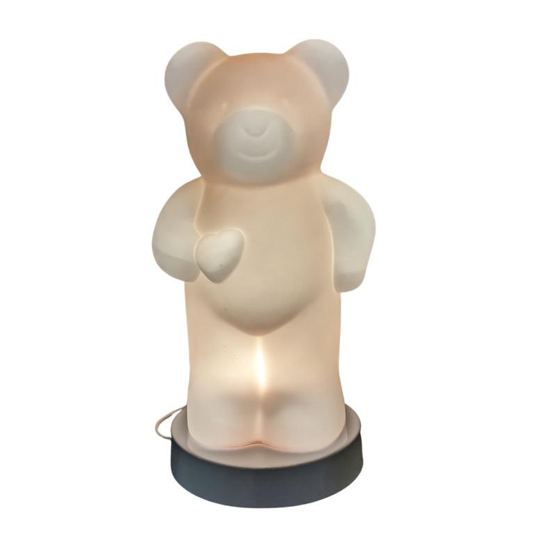 Retro Pink Glass Gummy Bear Lamp