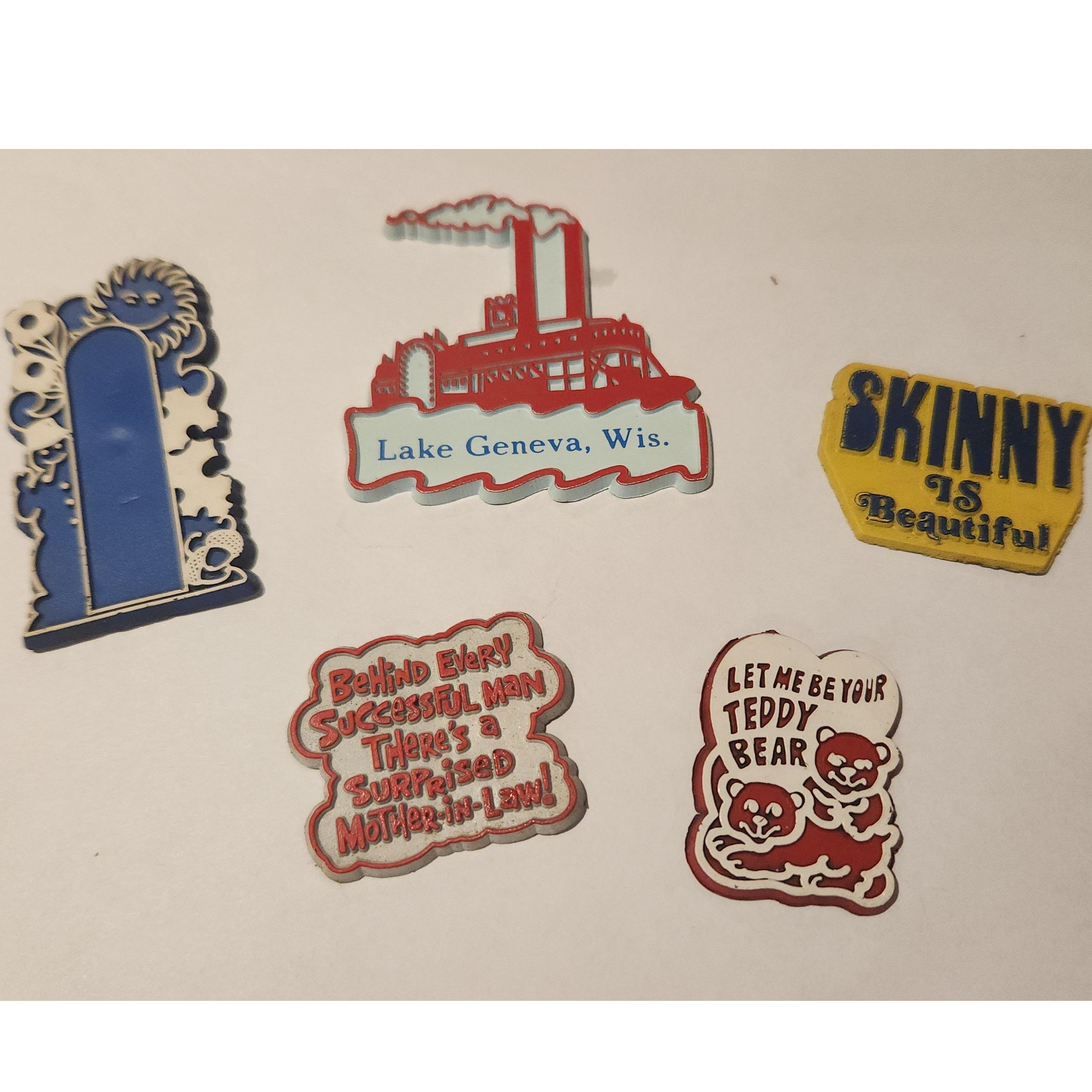 Vintage Retro Rubber Refrigerator Magnets Lot Funny Cute Souvenir