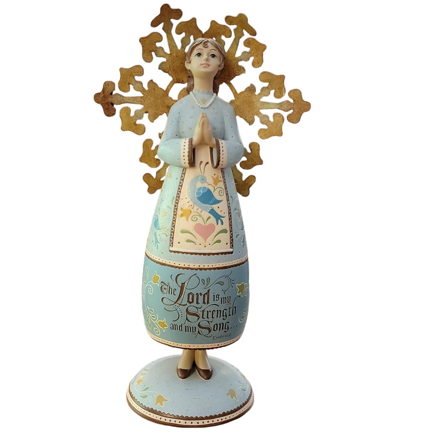 United Designs Angel Figurine 2003 Exodus 15:2 Lord My Strength My Song ...