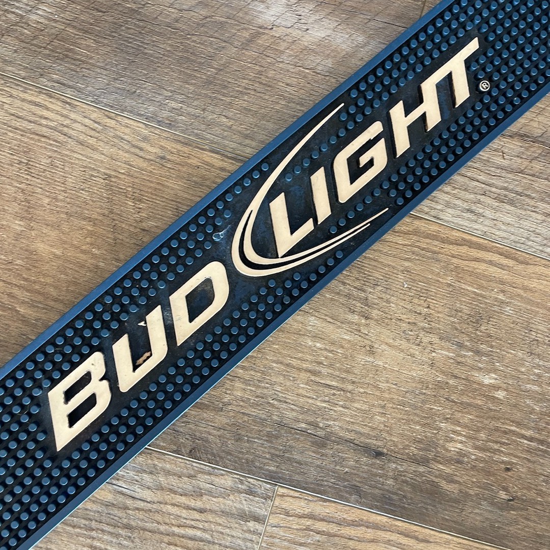 Bud Light BEER PROFESSIONAL BAR SPILL DRIP SERVICE RAIL MAT