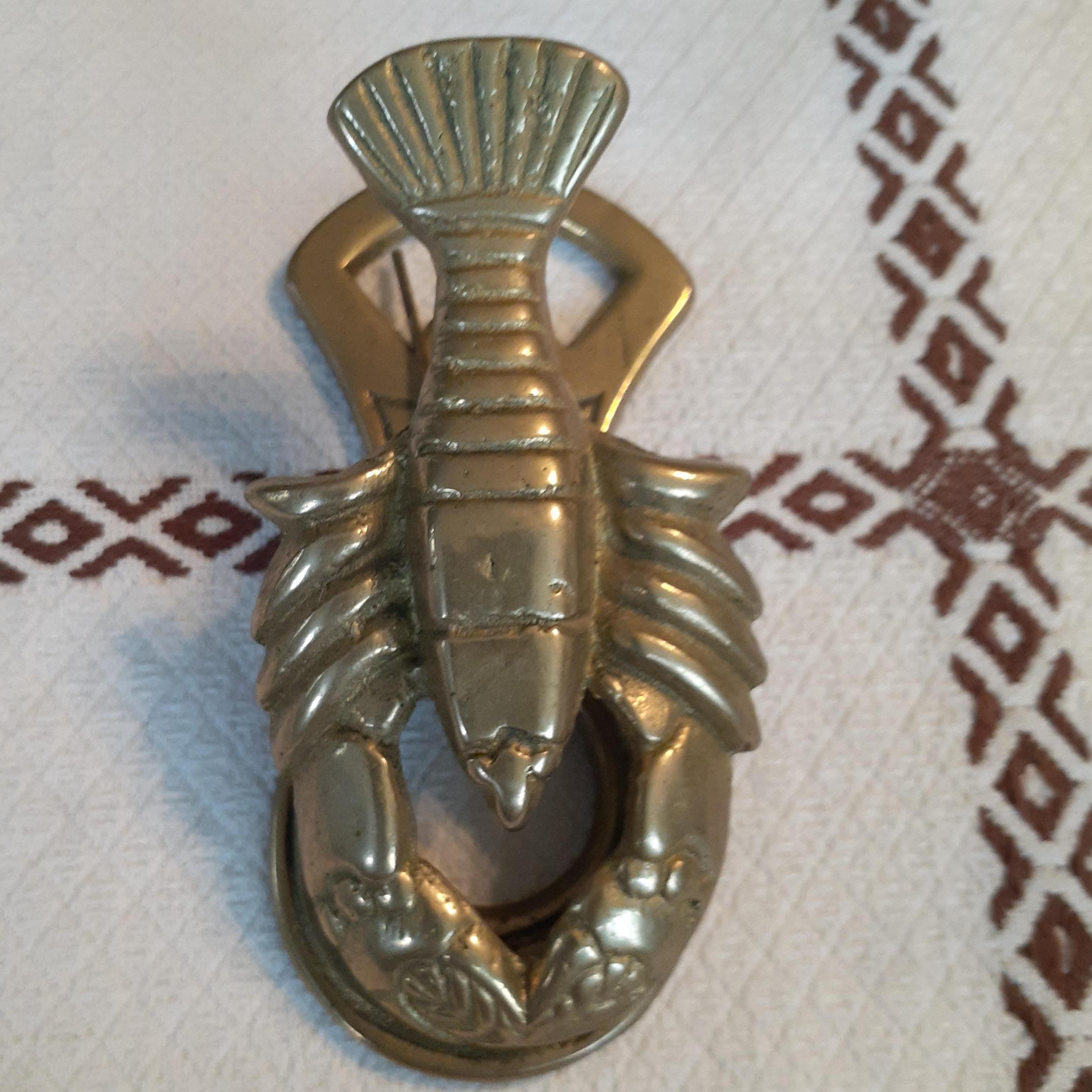 Brass Lobster/Crayfish Clip/ Wall Mount Holder By Action