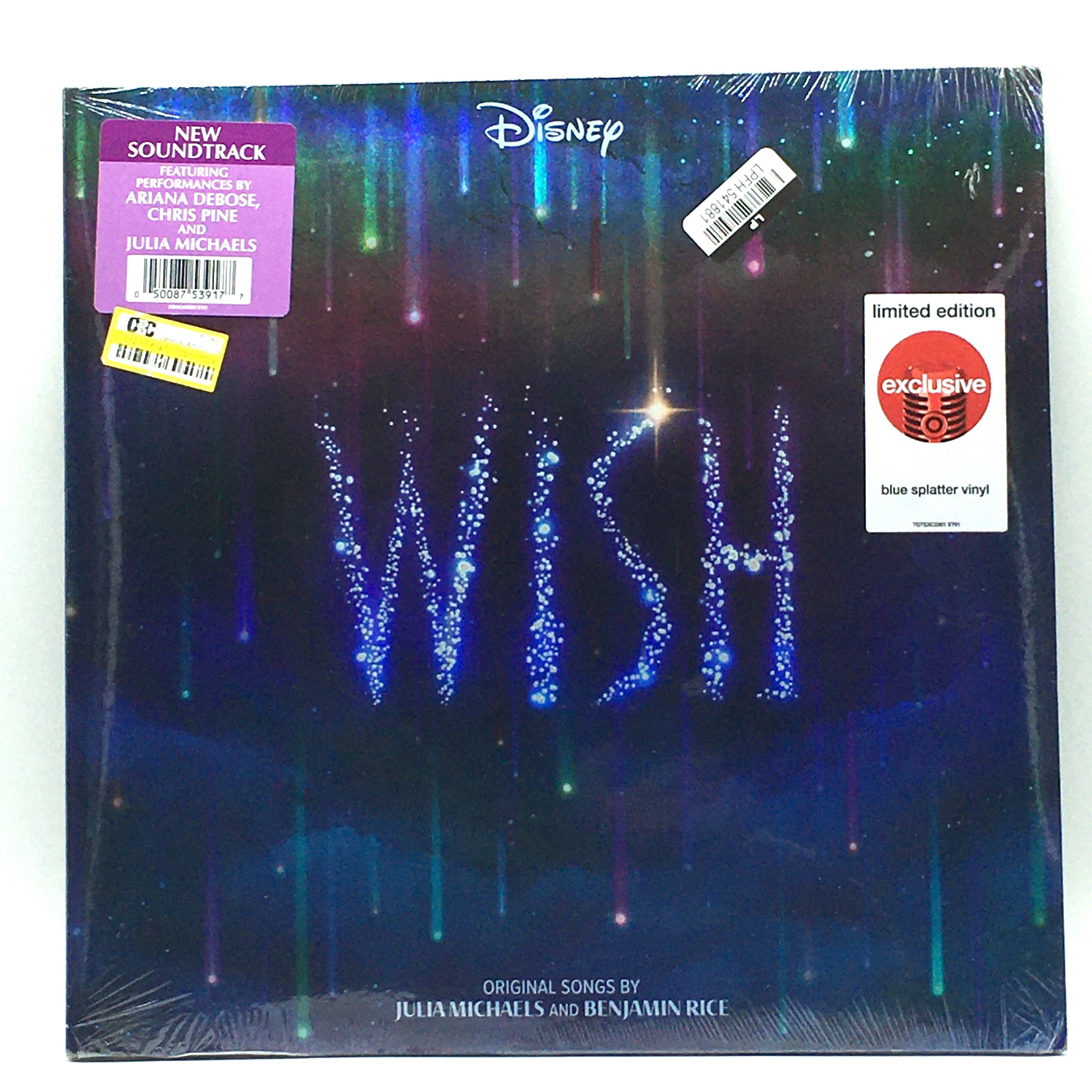 Disney WISH SOUNDTRACK Target Exclusive Limited Blue Splatter Vinyl ...