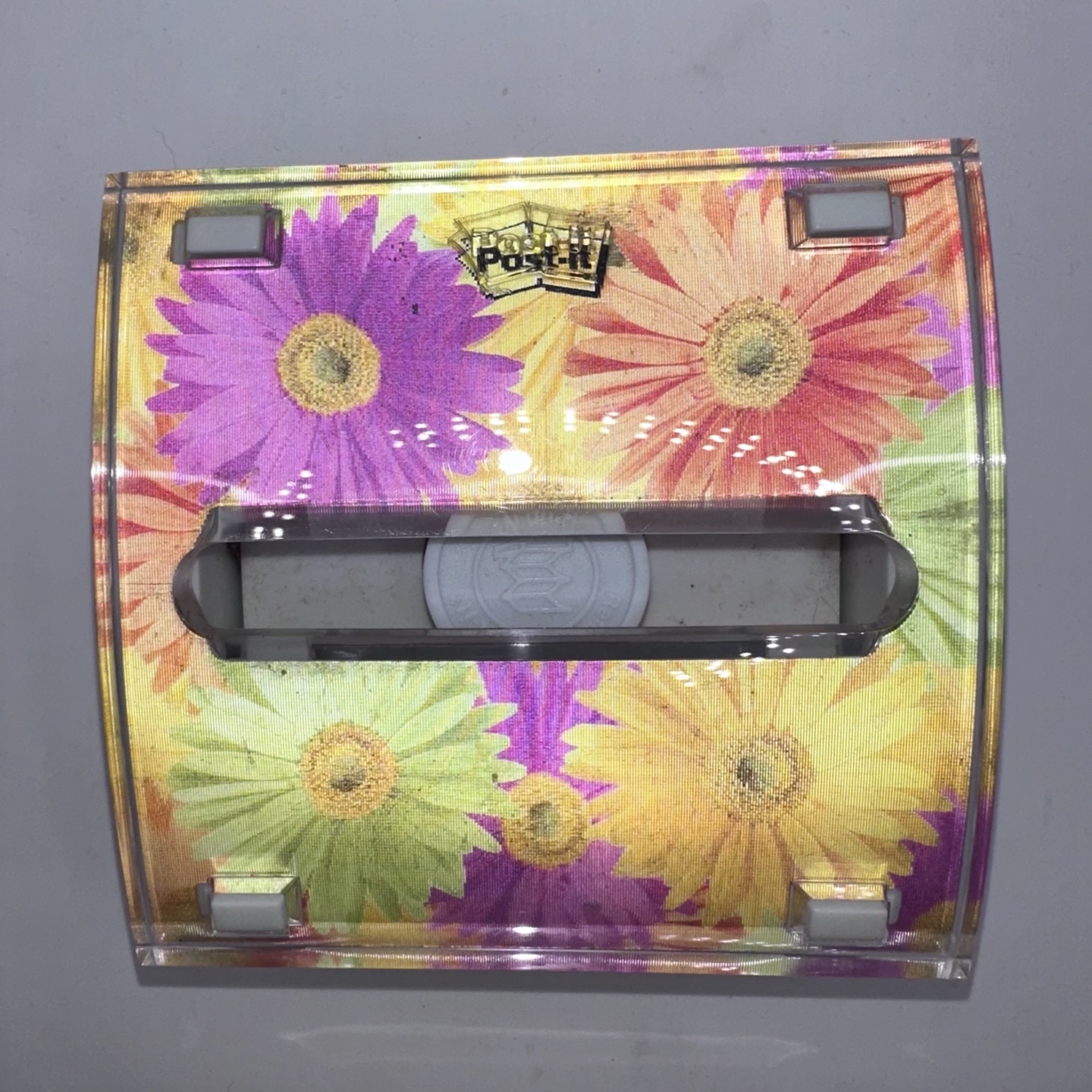 3M Post It Note Pop Up Dispenser Daisy Floral Clear Acrylic
