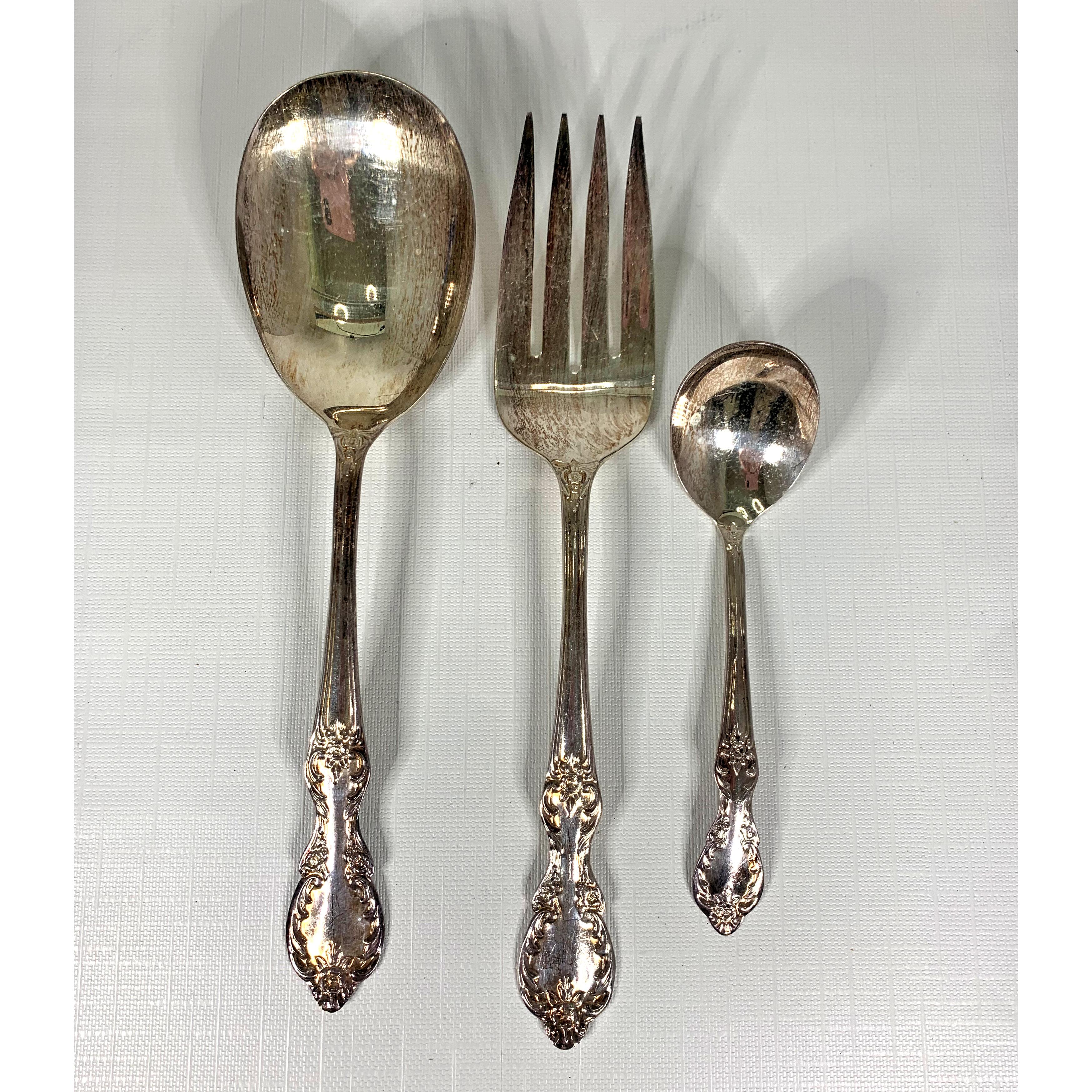Wm Rogers Meat Fork Large Serving Casserole Soup Spoon Extra Plate ...