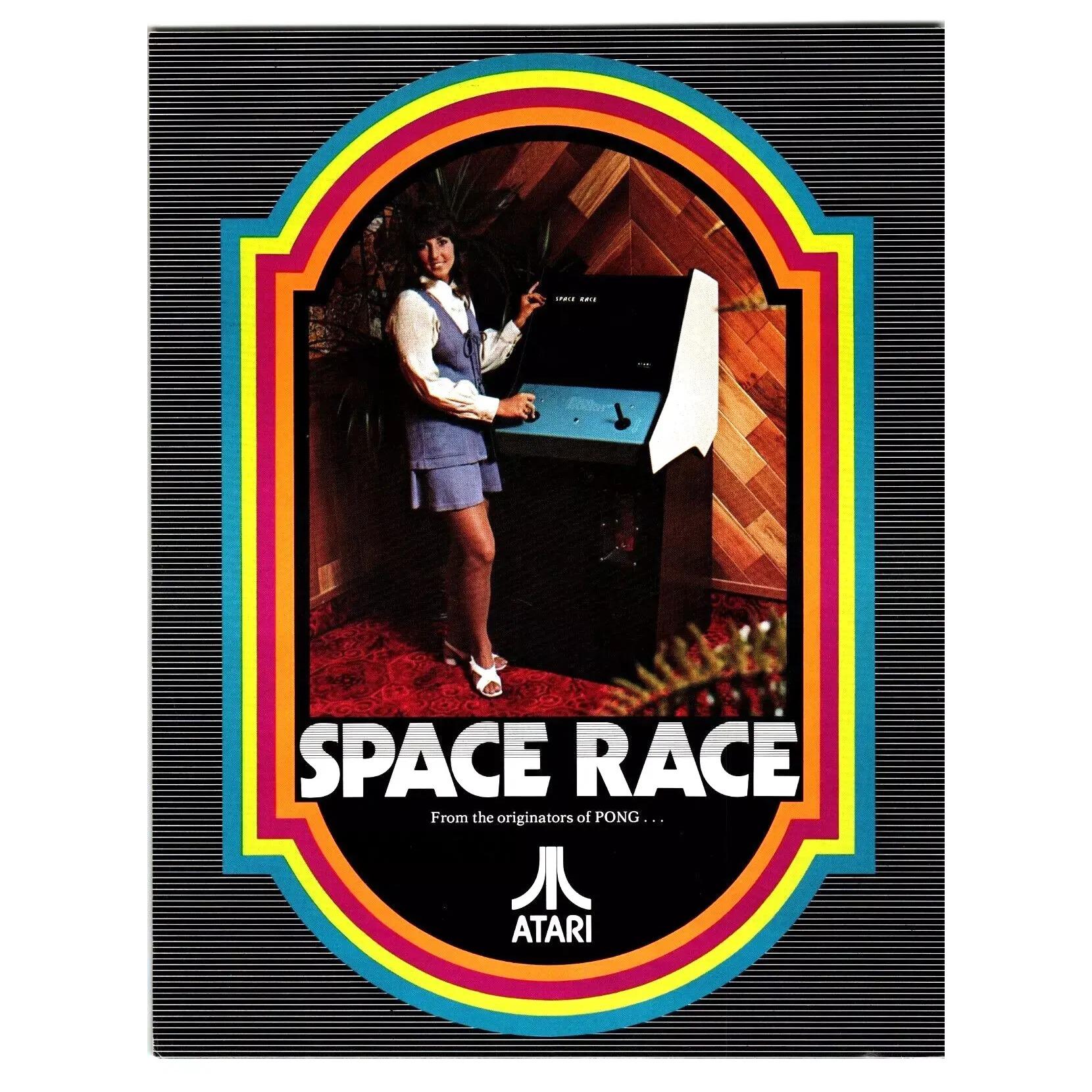 Atari Space Race Arcade Flyer Original 1973 Video Game Retro Vintage ...