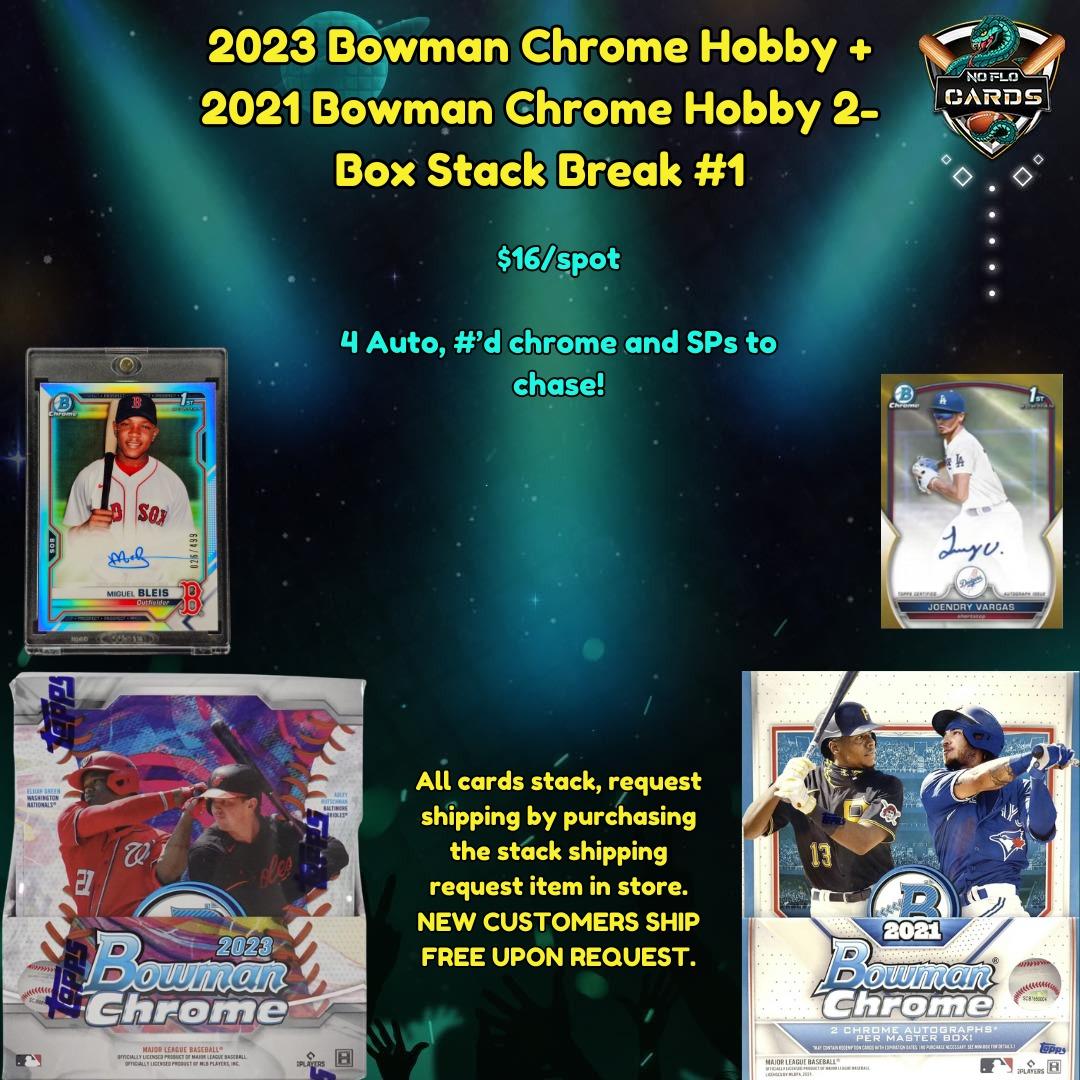 2023 Bowman Chrome Hobby + 2021 Bowman Chrome Hobby 2-Box Stack Rip #1 ...