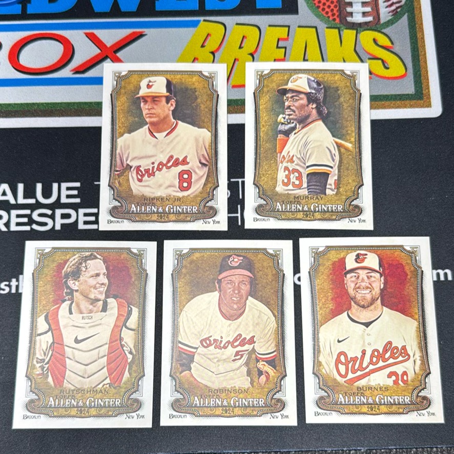 2024 5 Card Lot Cal Ripken Jr, Eddie Murray, Adley Rutschman, Brooks ...