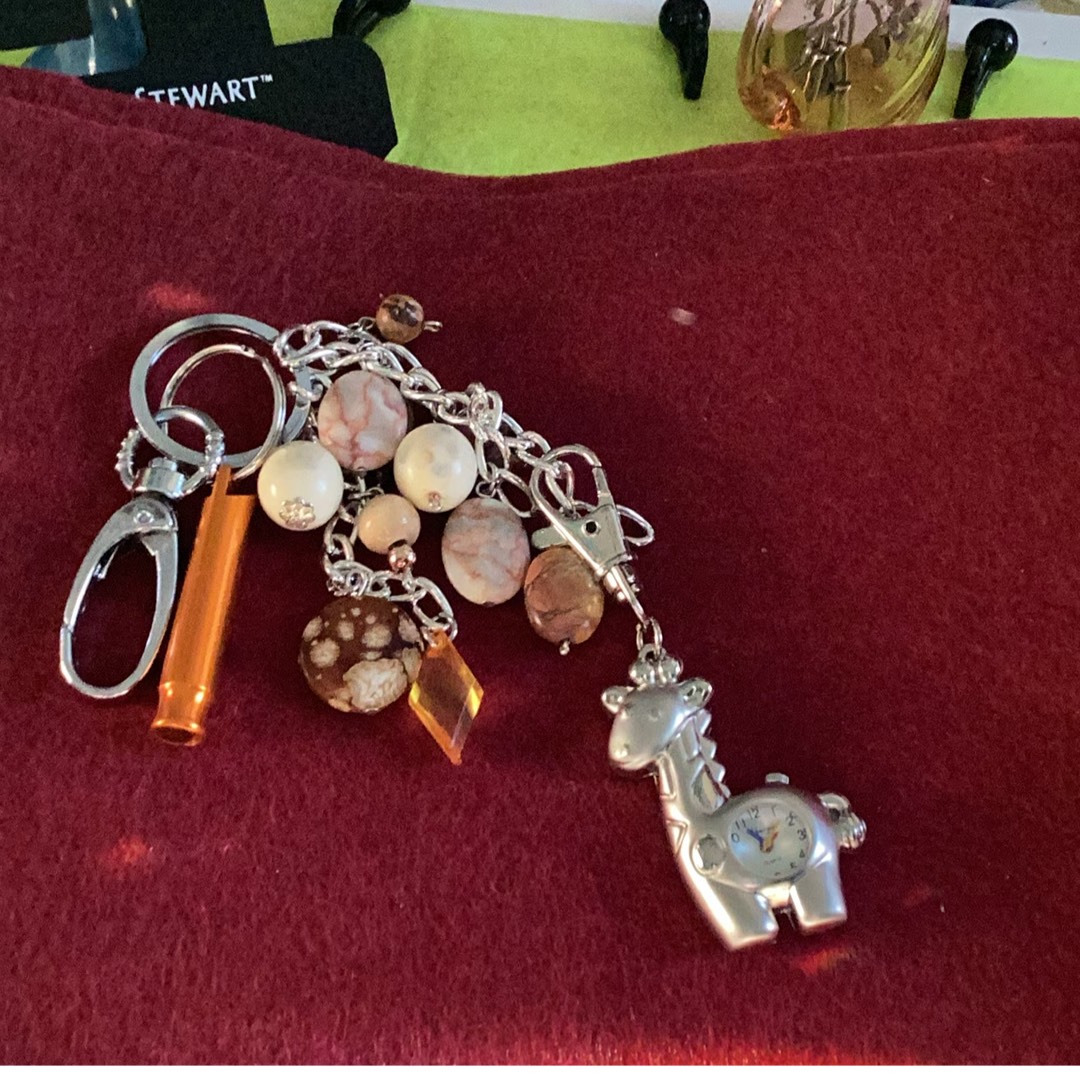 Key Chain Bling with watch and whistle